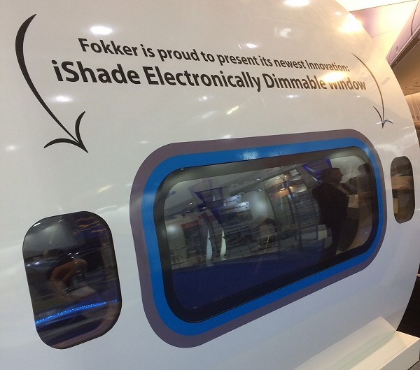 Fokker Services displays iShade Electronically Dimmable Wind