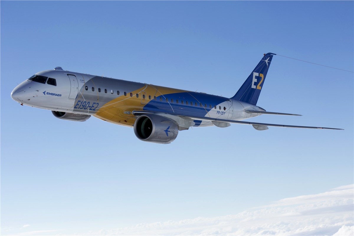 P&W Celebrates Embraer E190-E2 Aircraft Certification from A