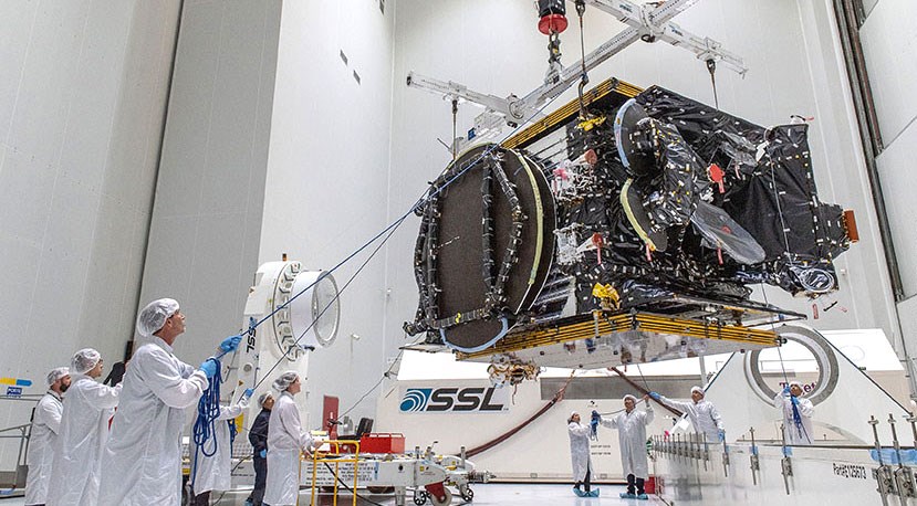 The AT&T T-16 and EUTELSAT 7C satellites are readied for nex