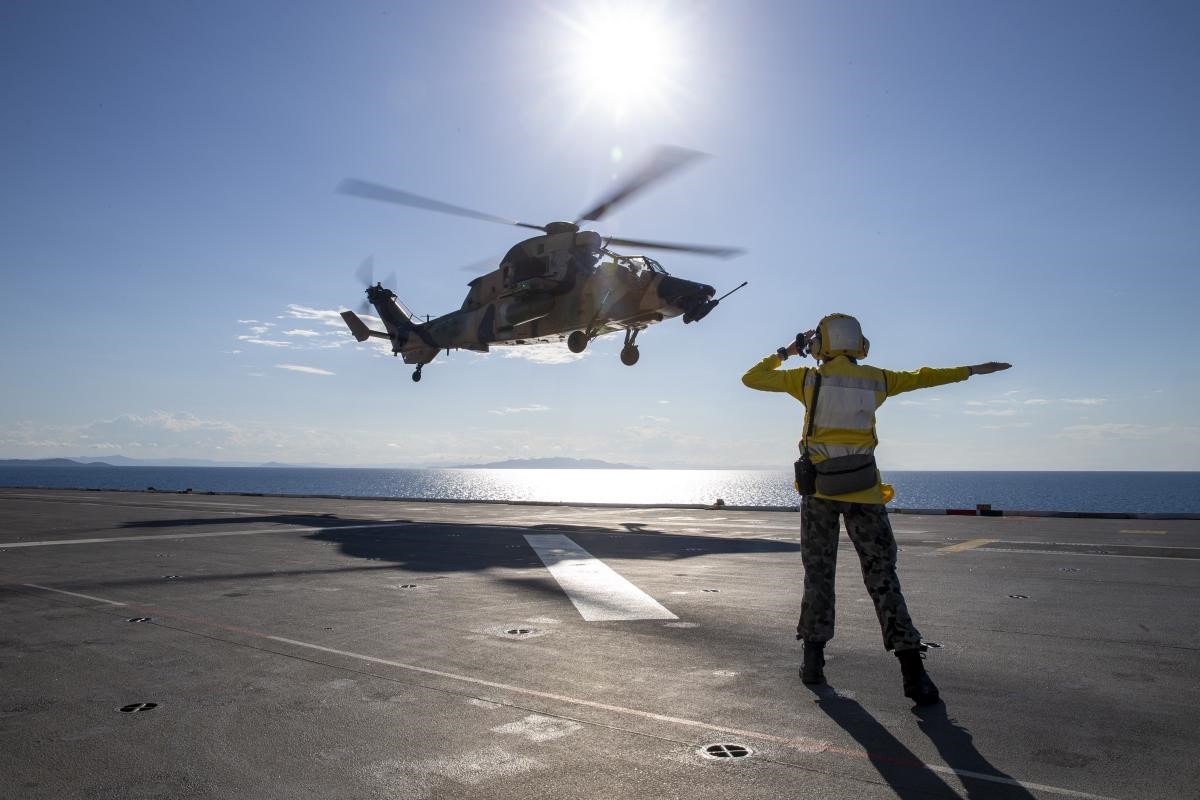 Army Helicopter Crews Train for Ship Landings