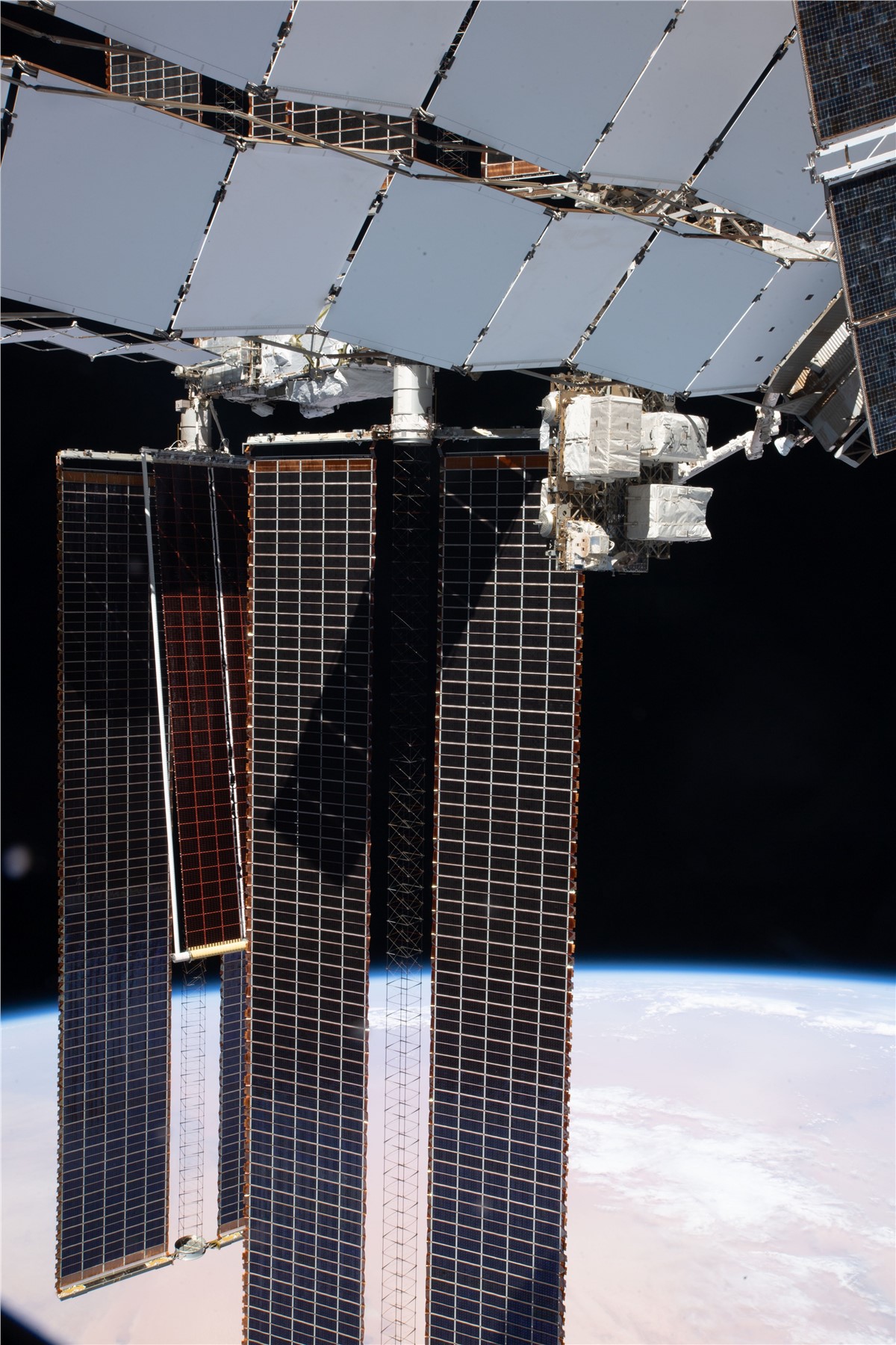 ISS Astronauts Install 2 Advanced Solar Arrays Provided by B